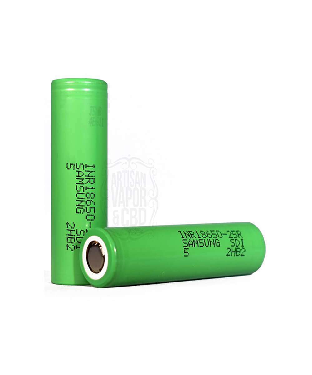 Samsung INR 18650 2500mAh Battery 25R - Green – Artisan Vapor & CBD