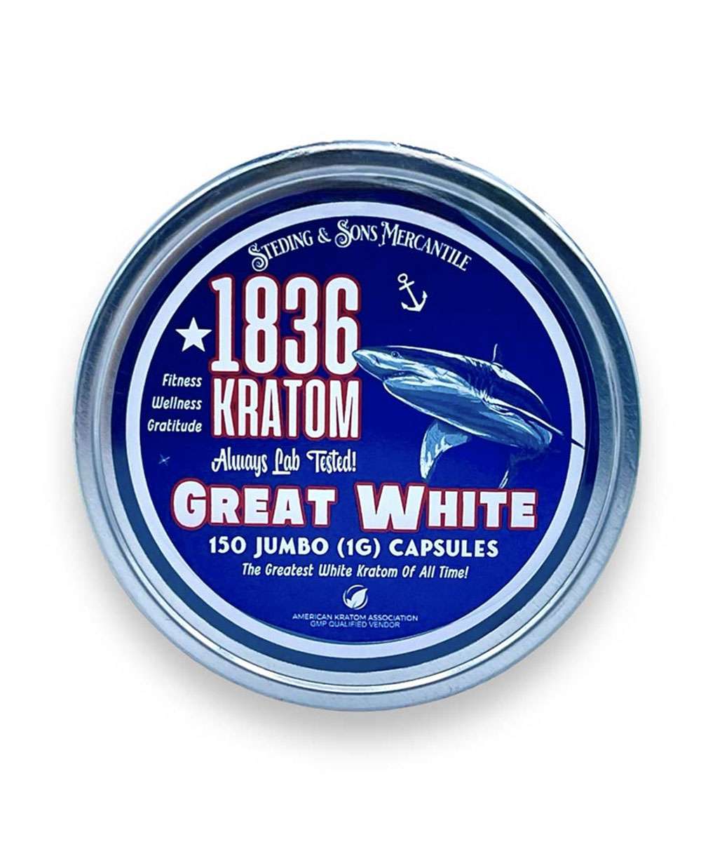 1836 Kratom Capsules Great Whte 150ct – Artisan Vapor & CBD l Vape Shop ...
